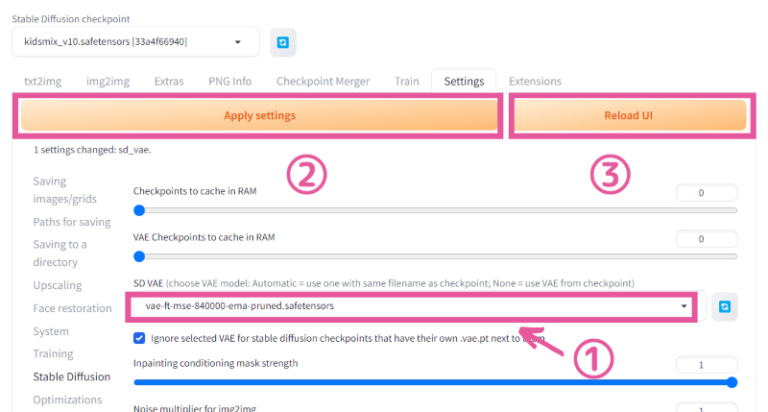 【Stable Diffusion】色あせた絵をVAEで鮮やかに！導入方法と使い方を解説 | るんるんスケッチ